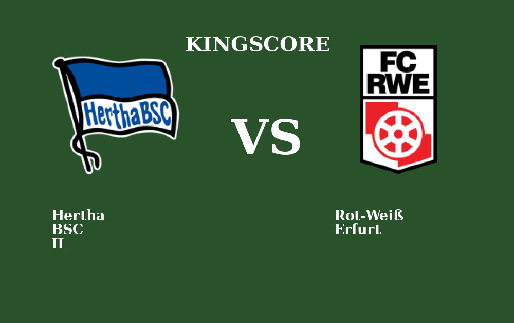 Hertha BSC II vs Rot-Weiß Erfurt en Direct, Score en Live ...